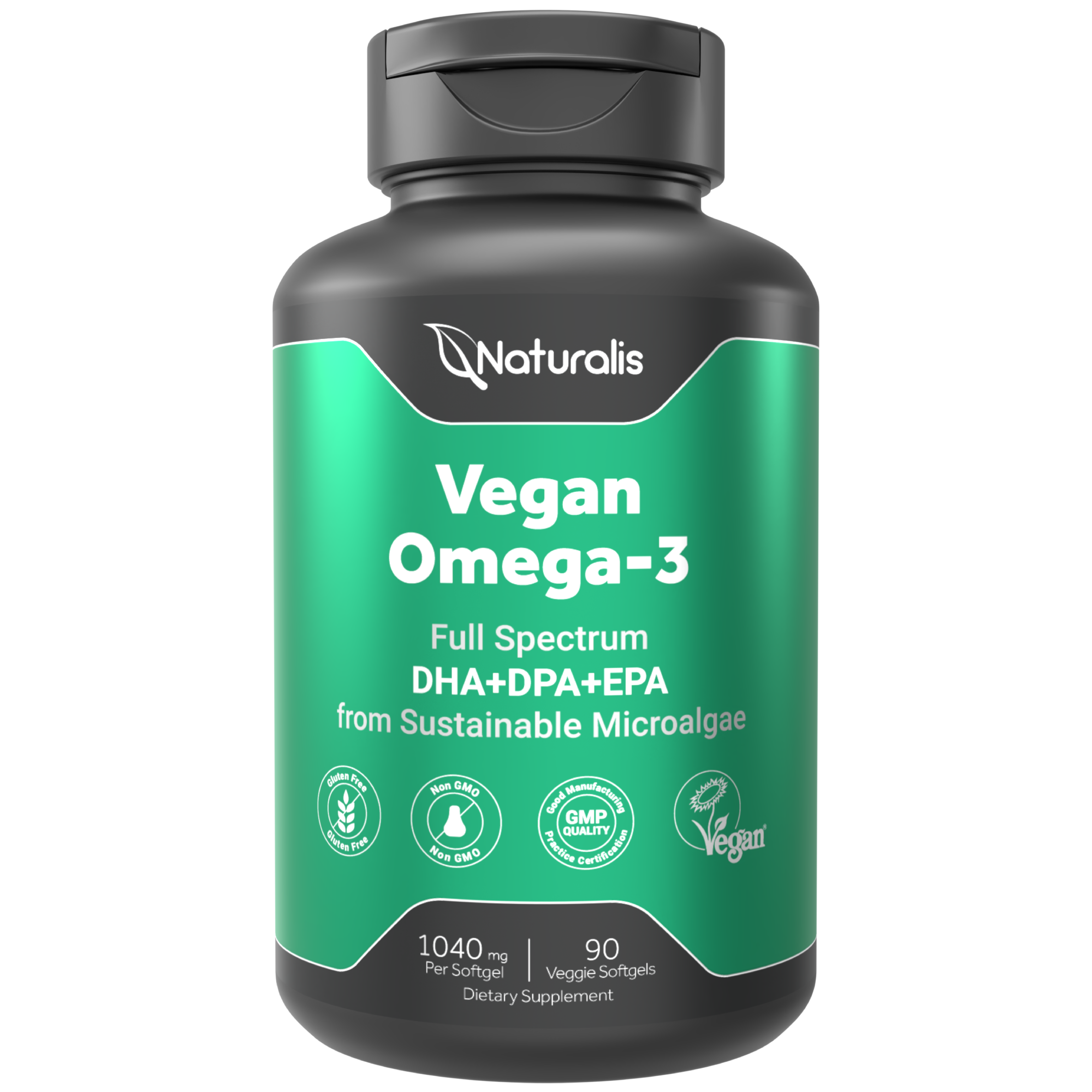 Naturalis Double Strength Vegan Omega 3 DHA, EPA & DPA from Microalgae